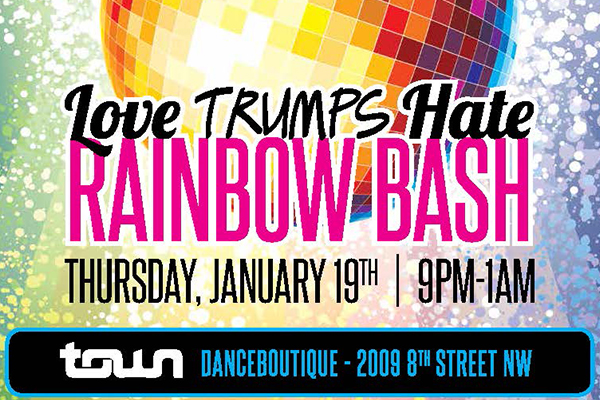 Love Trumps Hate Rainbow Bash