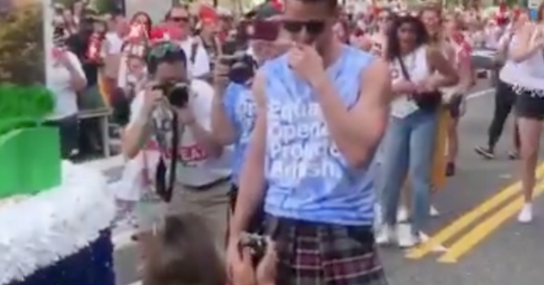 Kilted yoga instructor's proposal at Capital Pride goes viral